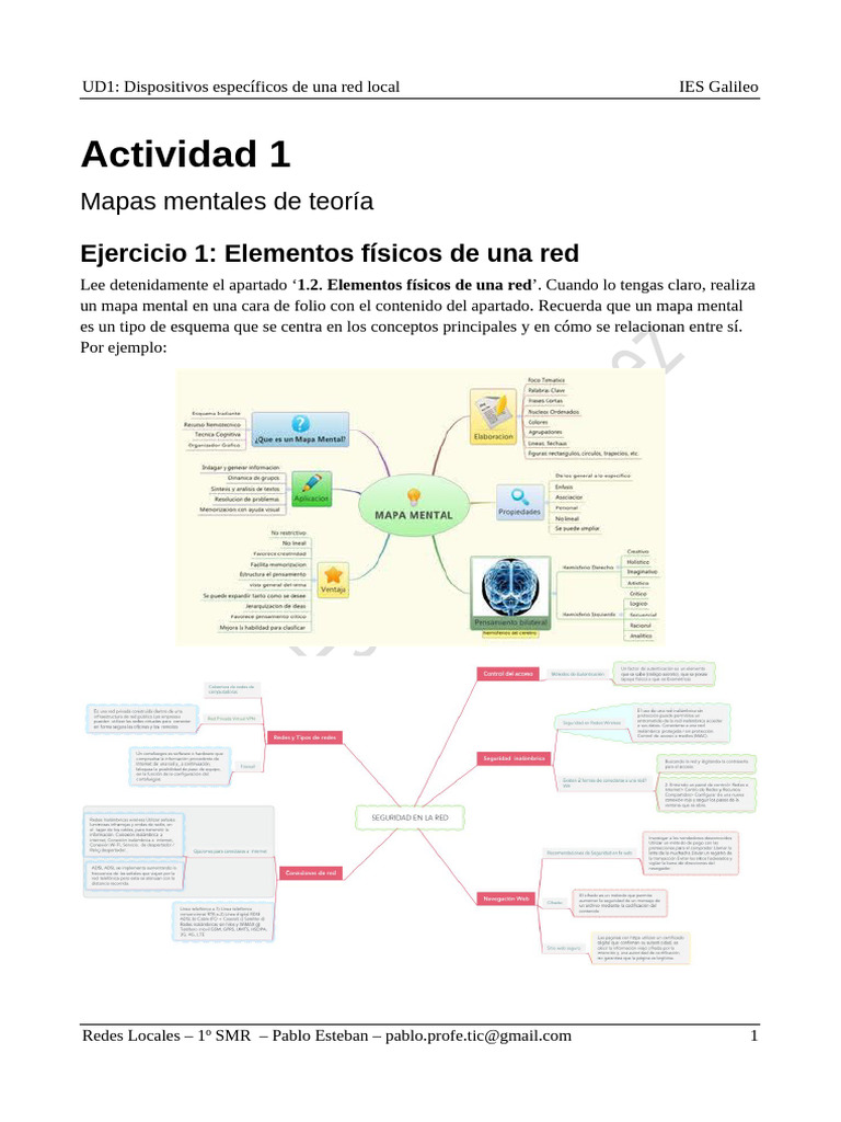 U1A1-Esquemas de Teoría | PDF | Red de área local
