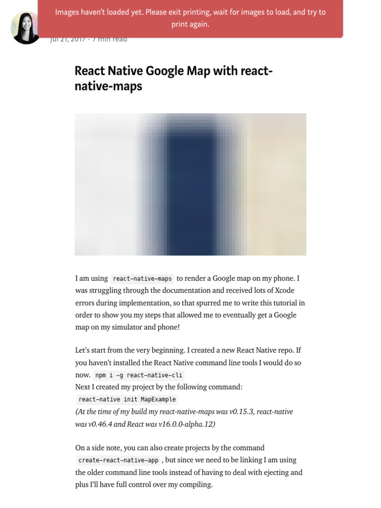React Native Google Map | PDF