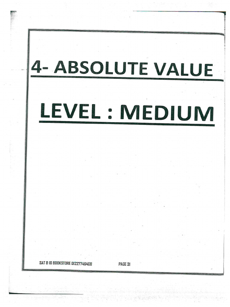4-Absolute Value | PDF