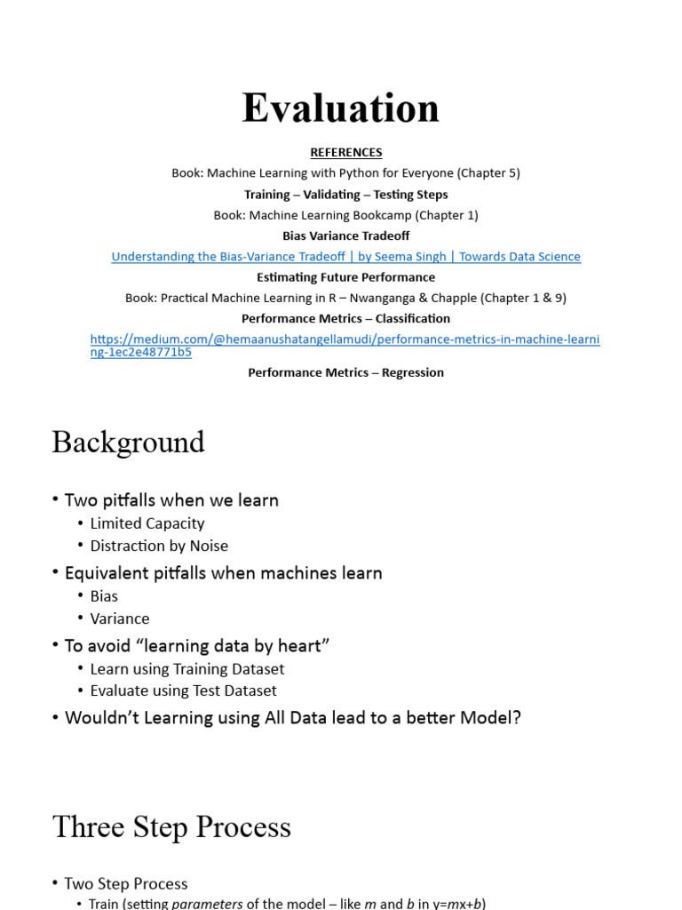 ML3 - Evaluation | PDF | Receiver Operating Characteristic | Cross Validation (Statistics)
