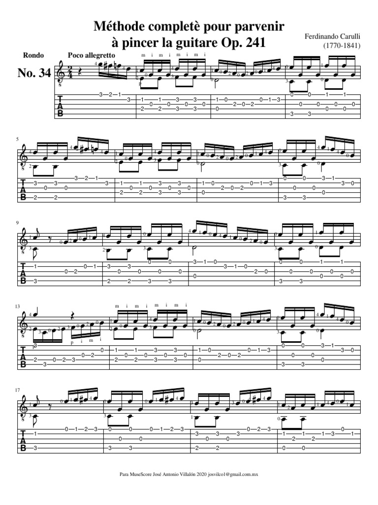 Carulli's Guitar Method Op. 241 | PDF | Classical Guitar