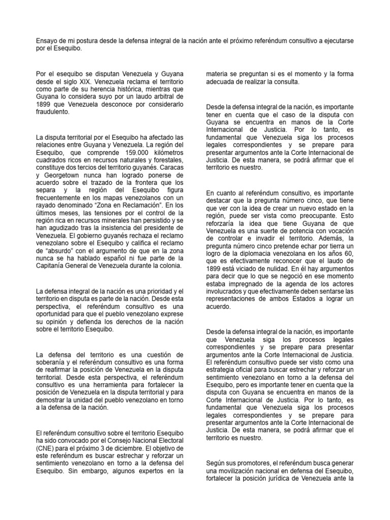 Ensayo de Din. David - 102858 | PDF | Venezuela | Guayana