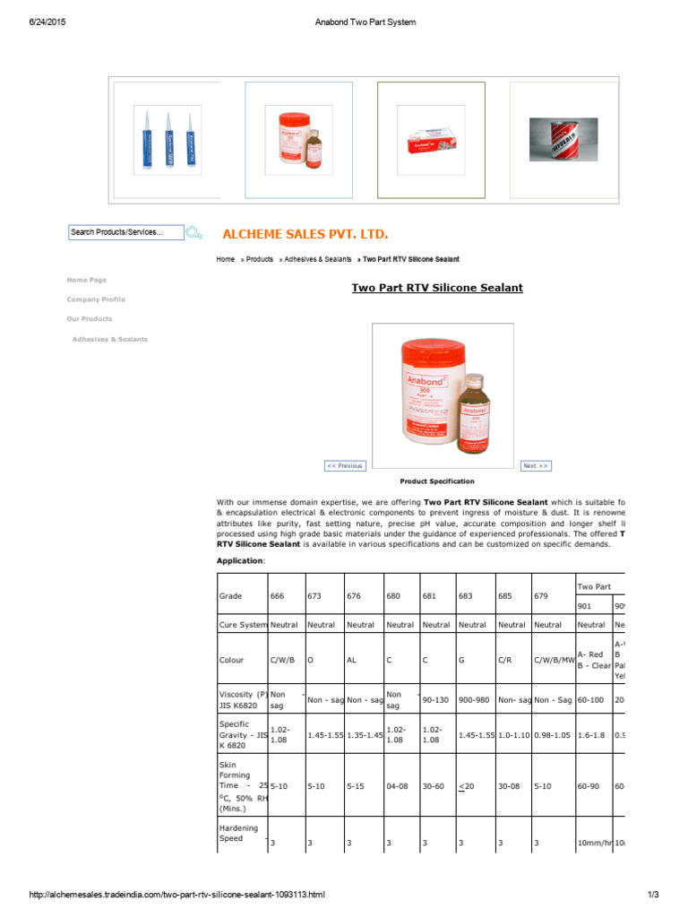Anabond Two Part System | PDF Anabond Two Part System | PDF