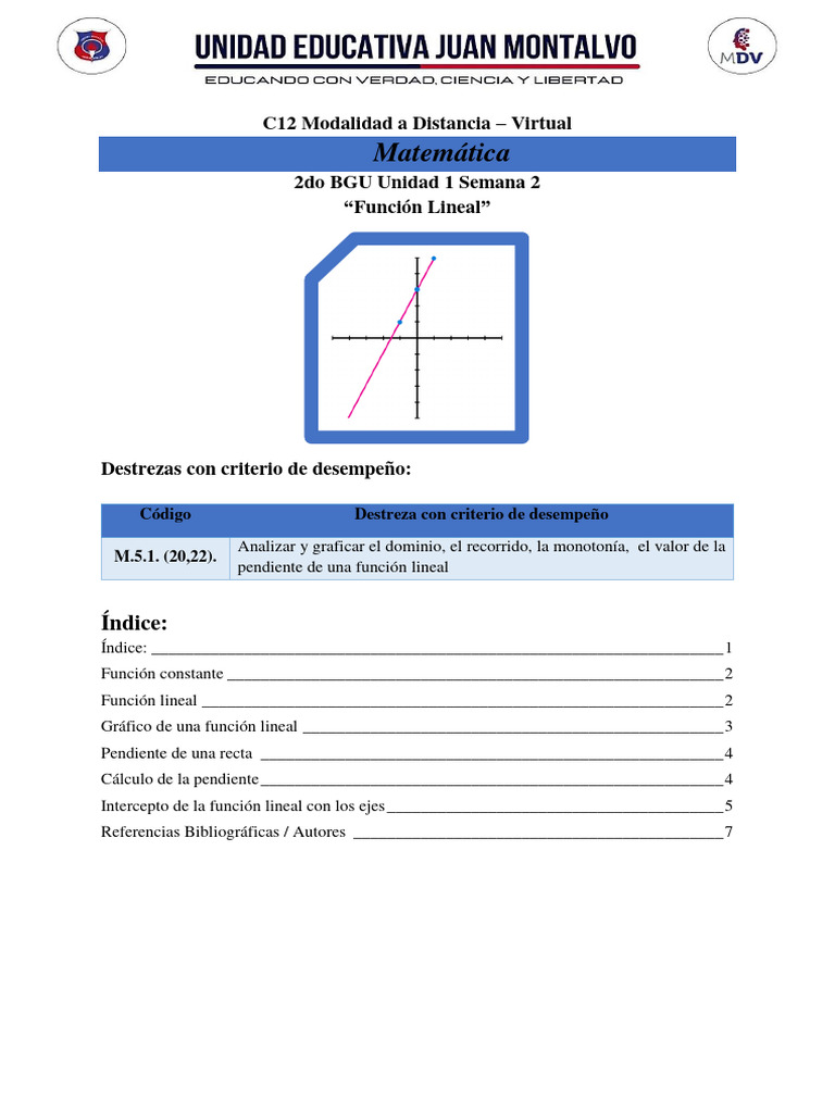 Guía de Aprendizaje Matemática 2do - U1 S2 | PDF