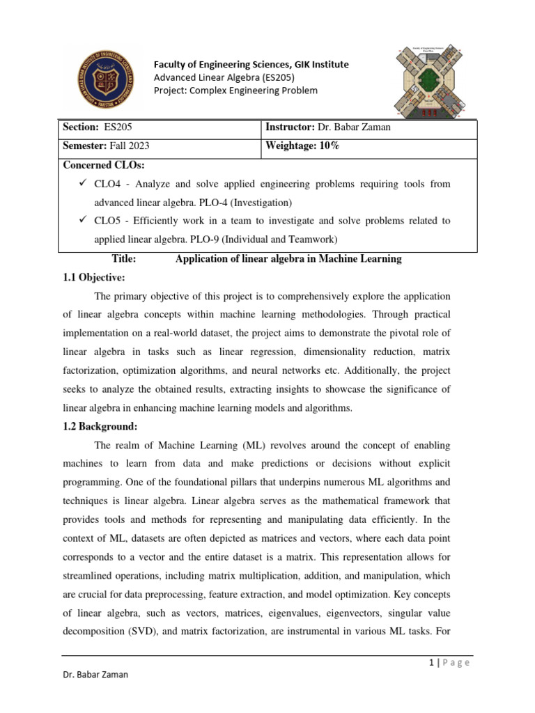 Complex Engineering Problem-ES205-Fa2023 | PDF | Machine Learning ...