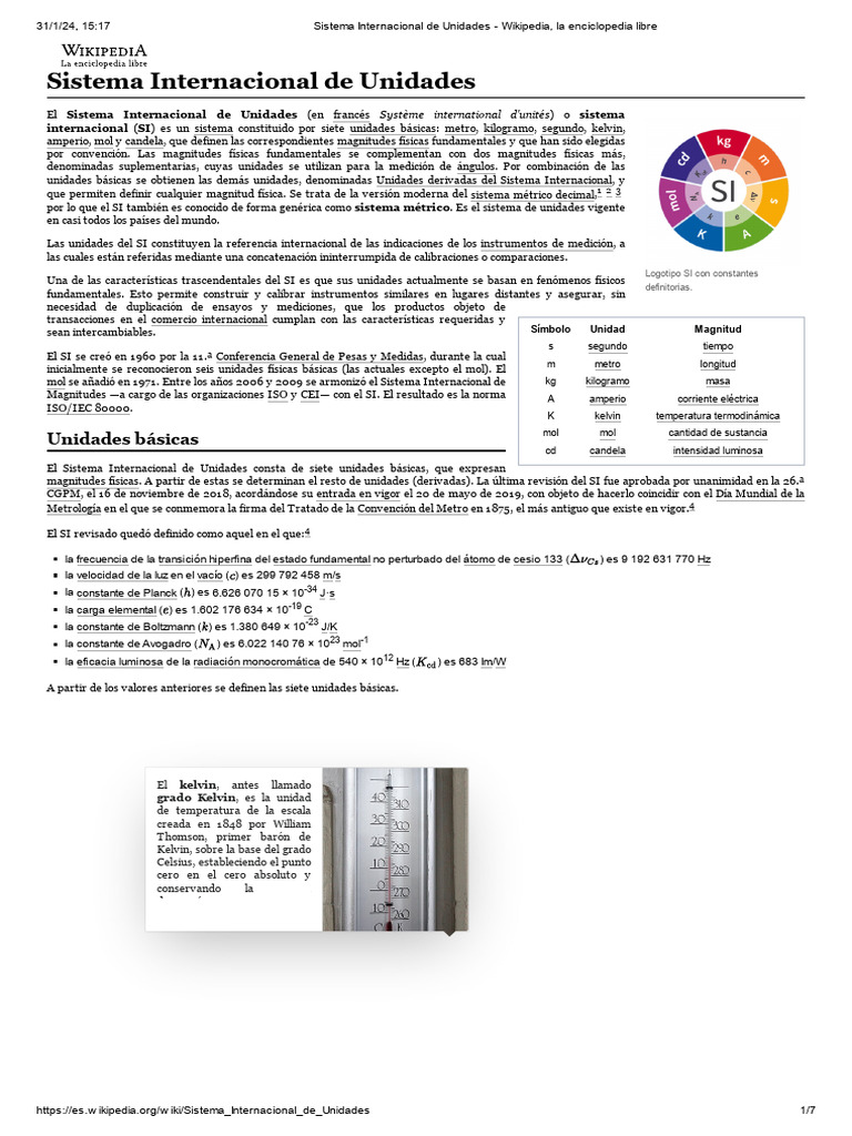 Sistema Internacional de Unidades - Wikipedia, La Enciclopedia Libre ... Sistema Internacional de Unidades - Wikipedia, La Enciclopedia Libre ...