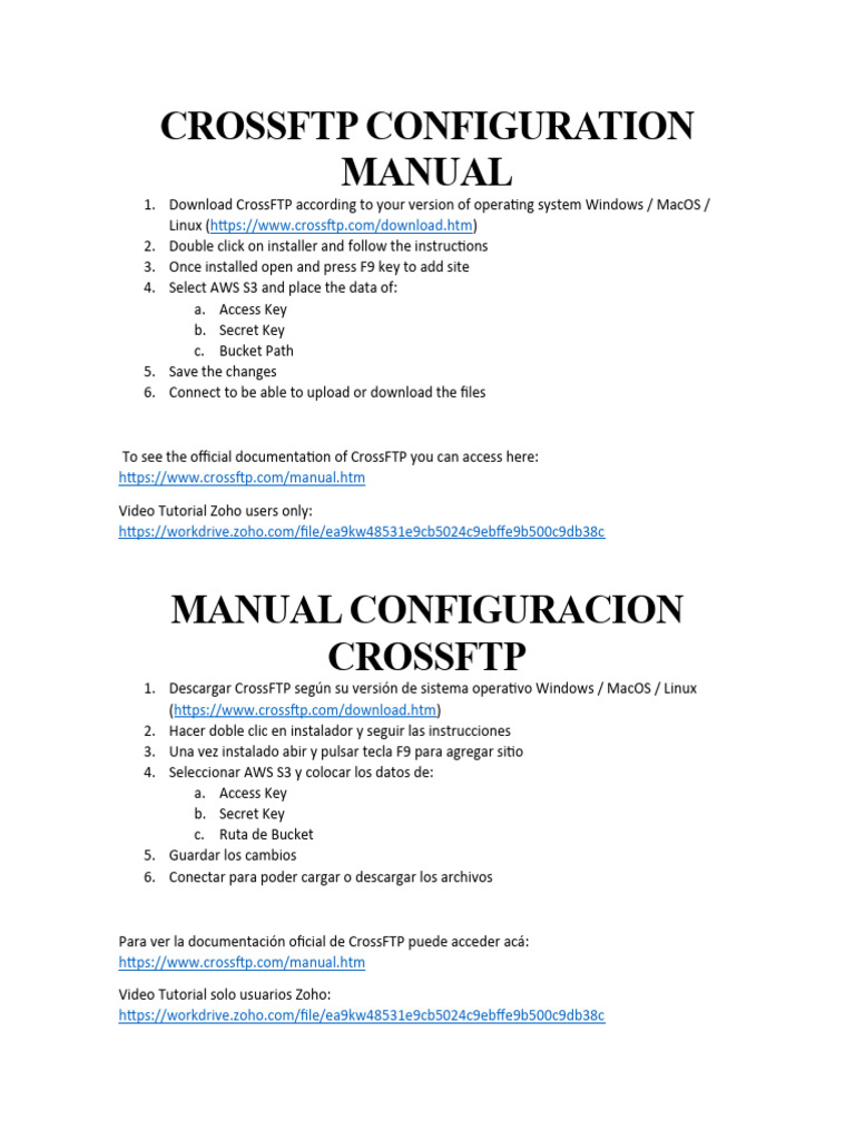 Crossftp Configuration Manual | PDF