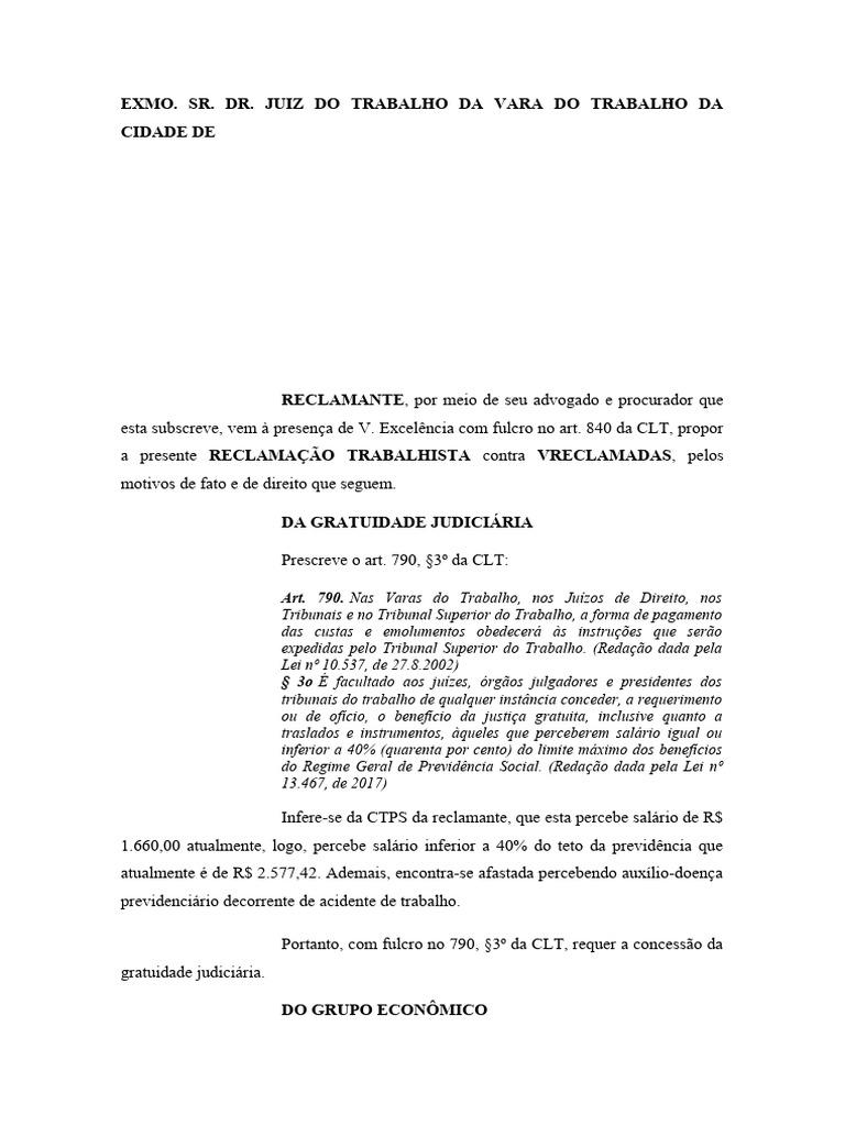 Modelo de RT de Acidente de Trabalho e Insalubridade Grau Máximo ...