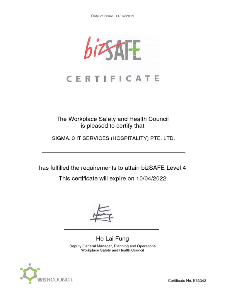 Safe Work Procedures (BizSafe) | PDF