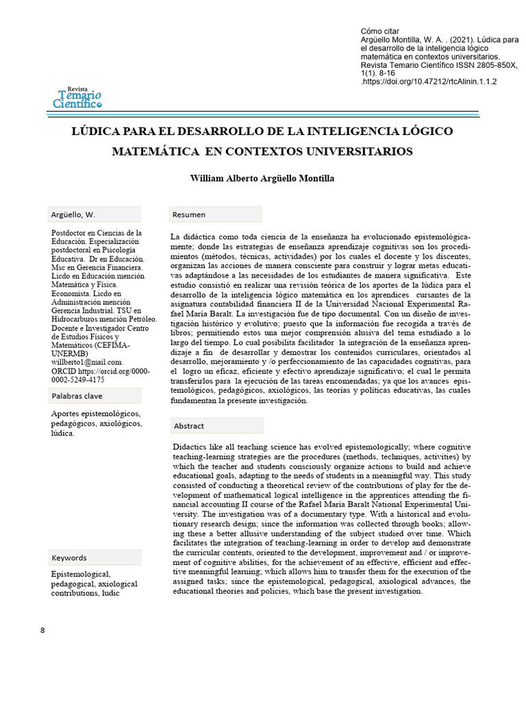 Ludica_para_el_desarrollo_de_la_intelige | PDF | Aprendizaje | Enseñando