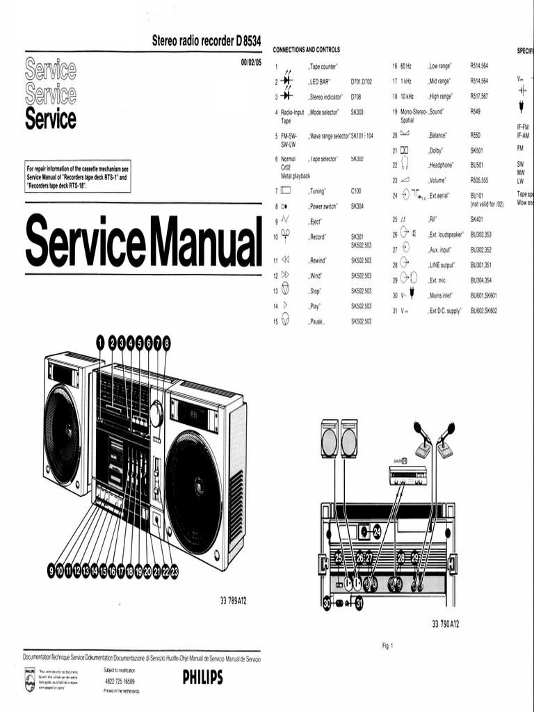 D8534 SM Philips | PDF