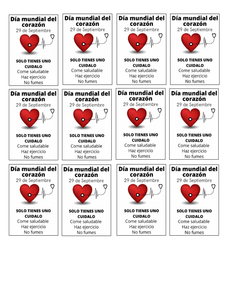 Dia Mundial de Corazon | PDF