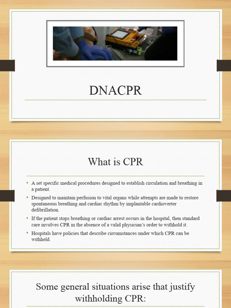 DNACPR | PDF | Cardiopulmonary Resuscitation | Health Care