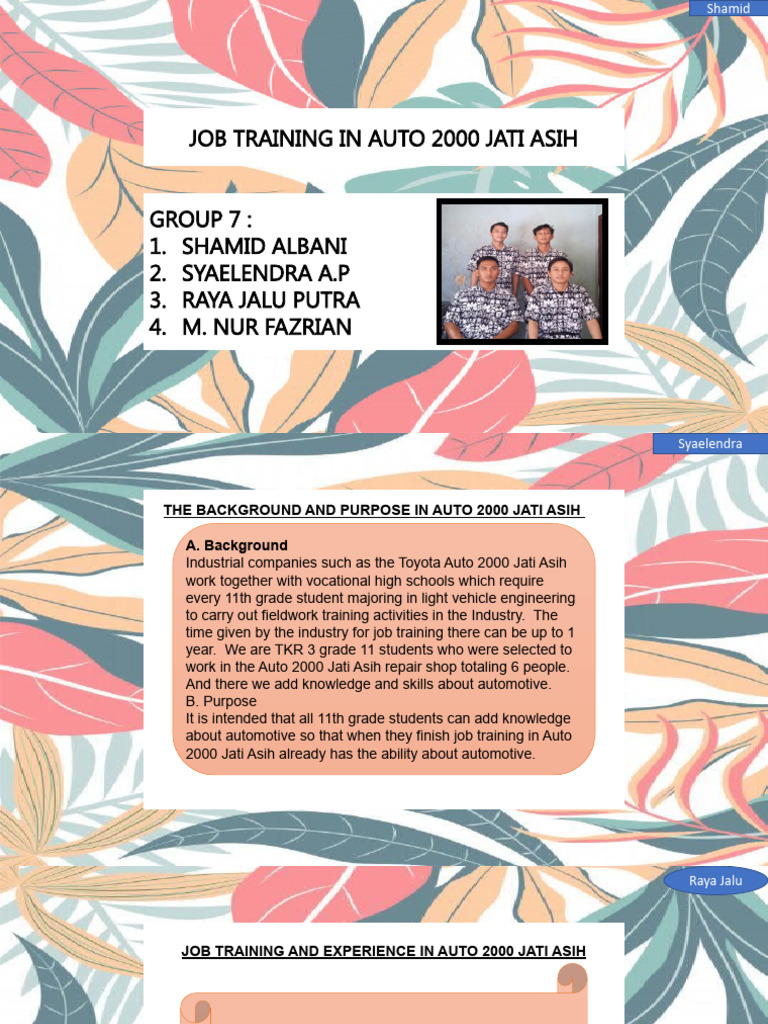 Uprak Bing Revisi Group 7 | PDF | Vocational Education | Vehicles