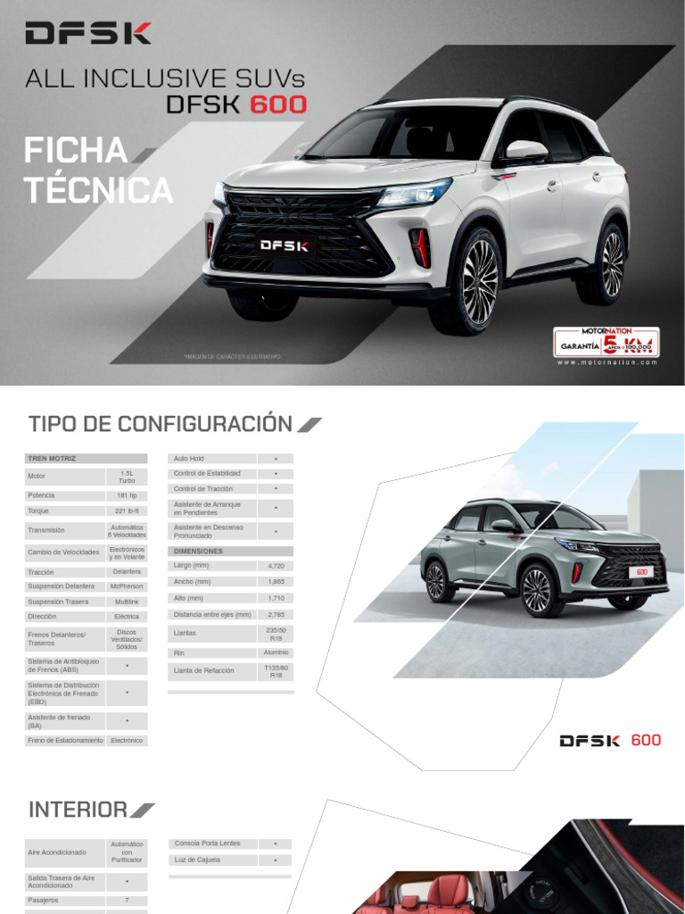 Ficha Tecnica 600 | PDF | Sistema de freno antibloqueo | Vehículos terrestres