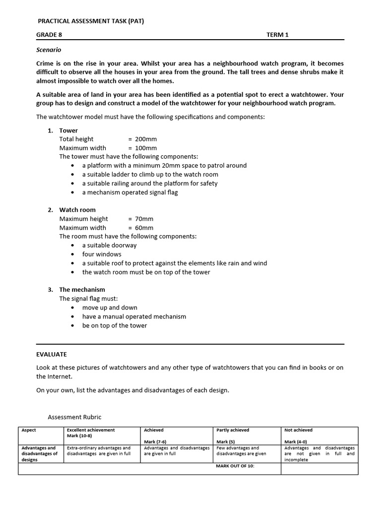 Exemplar Pat - Grade 8 | PDF | Rubric (Academic)