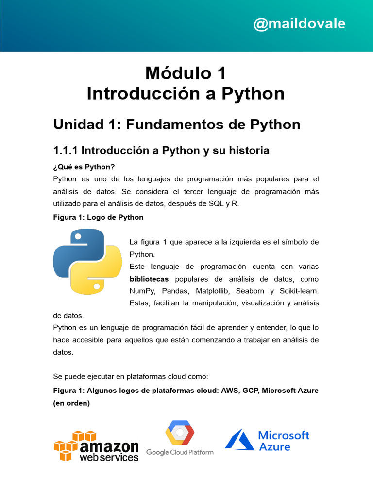 Introducción A Python | PDF | Python (lenguaje de programación ...