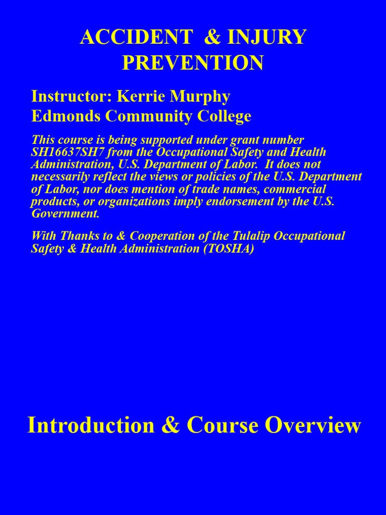 Acc Injury Prev.1 | PDF | Occupational Safety And Health | Safety