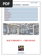 MEP Checklist | PDF | Duct (Flow) | Plumbing
