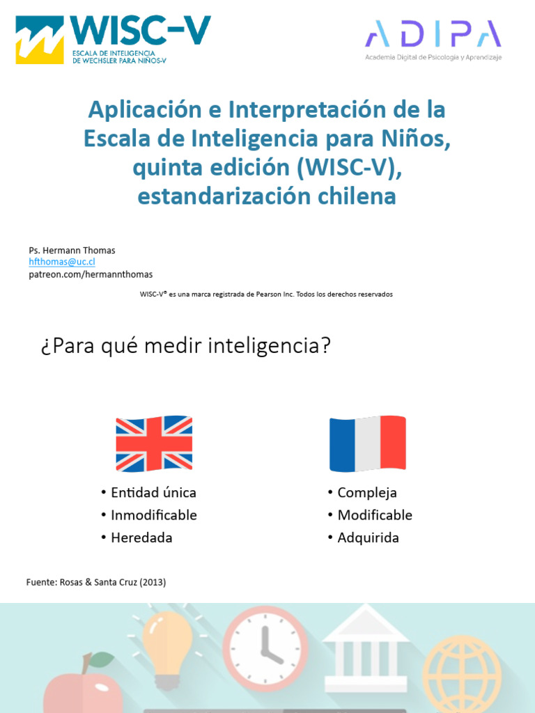 Nivel Básico - Certificación en Escala Wechsler de Inteligencia para ...