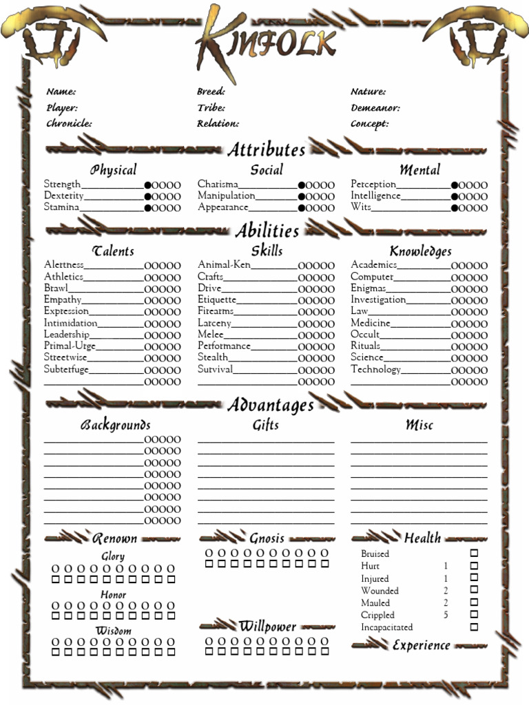 Kin 1 | PDF | Role Playing Games