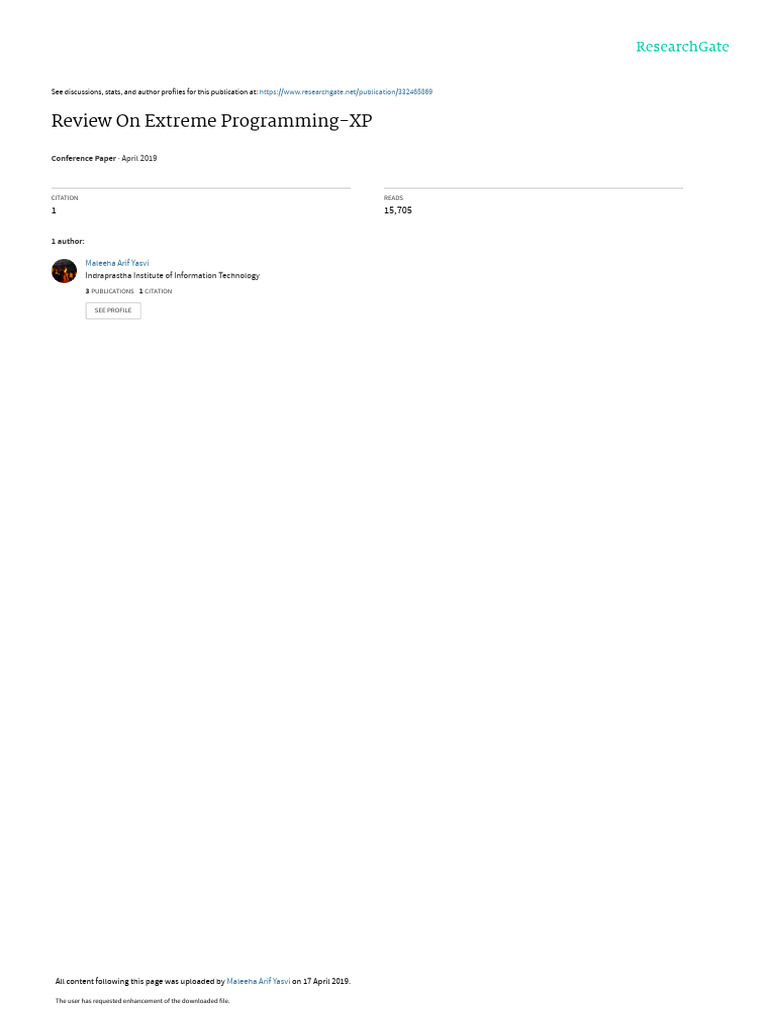 Extreme Programming XP | PDF