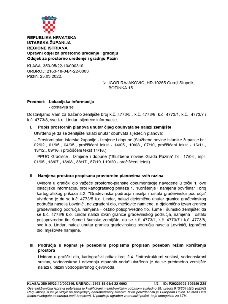 Lokacijska Informacija | PDF