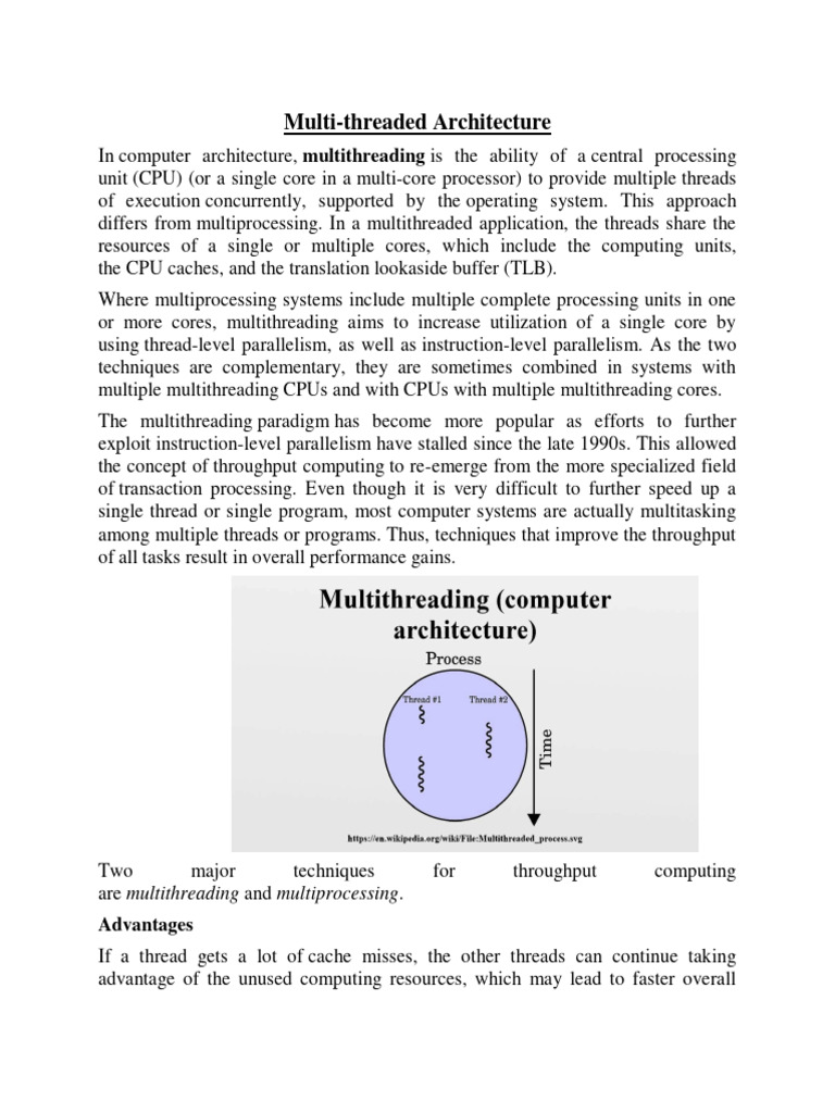 202004261306373620rohit Engg Multi Threaded | PDF | Thread (Computing) | Central Processing Unit
