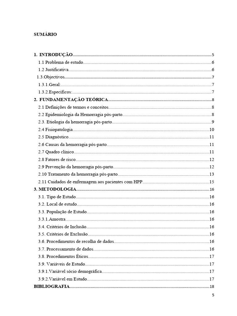TCC Projeto Feito Hemorragia P S Parto PDF