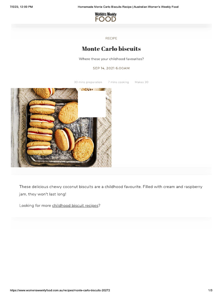 Monte Carlo Biscuits | PDF
