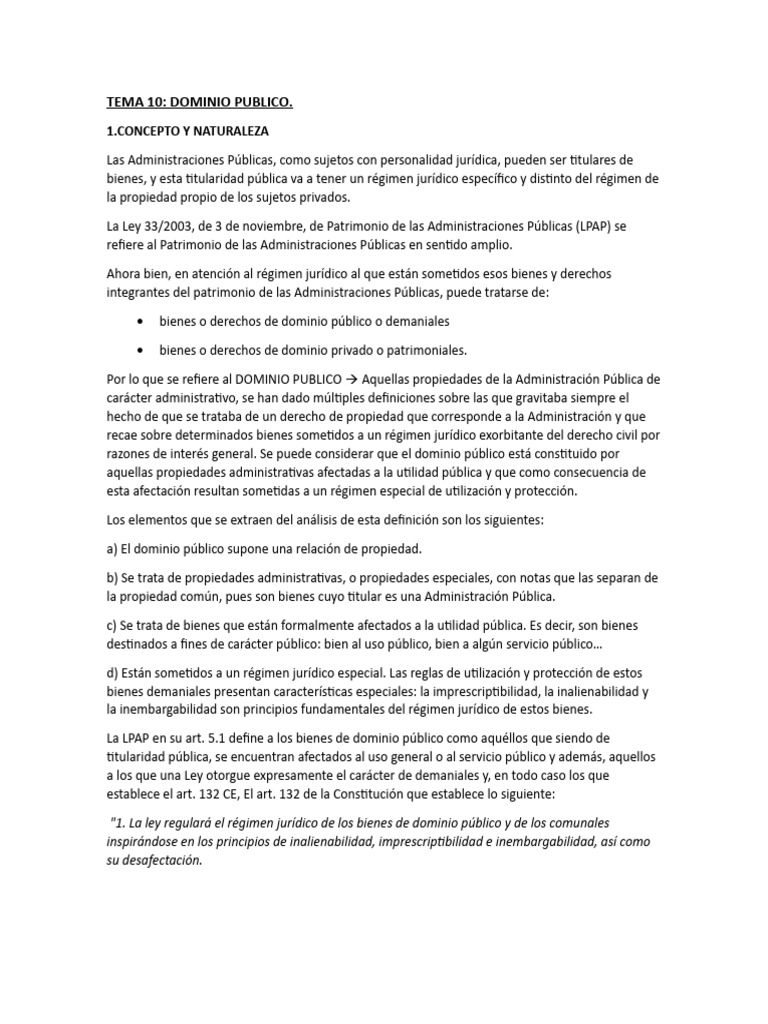 Concepto y requisitos del dominio público | PDF