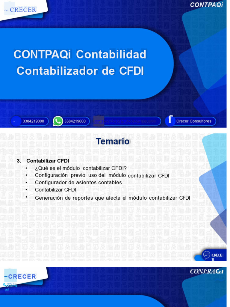 Contabilización de CFDI en CONTPAQi | PDF | Contabilidad | Servicios (economía)