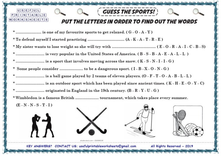 035 - Sports - Guess The Words | PDF