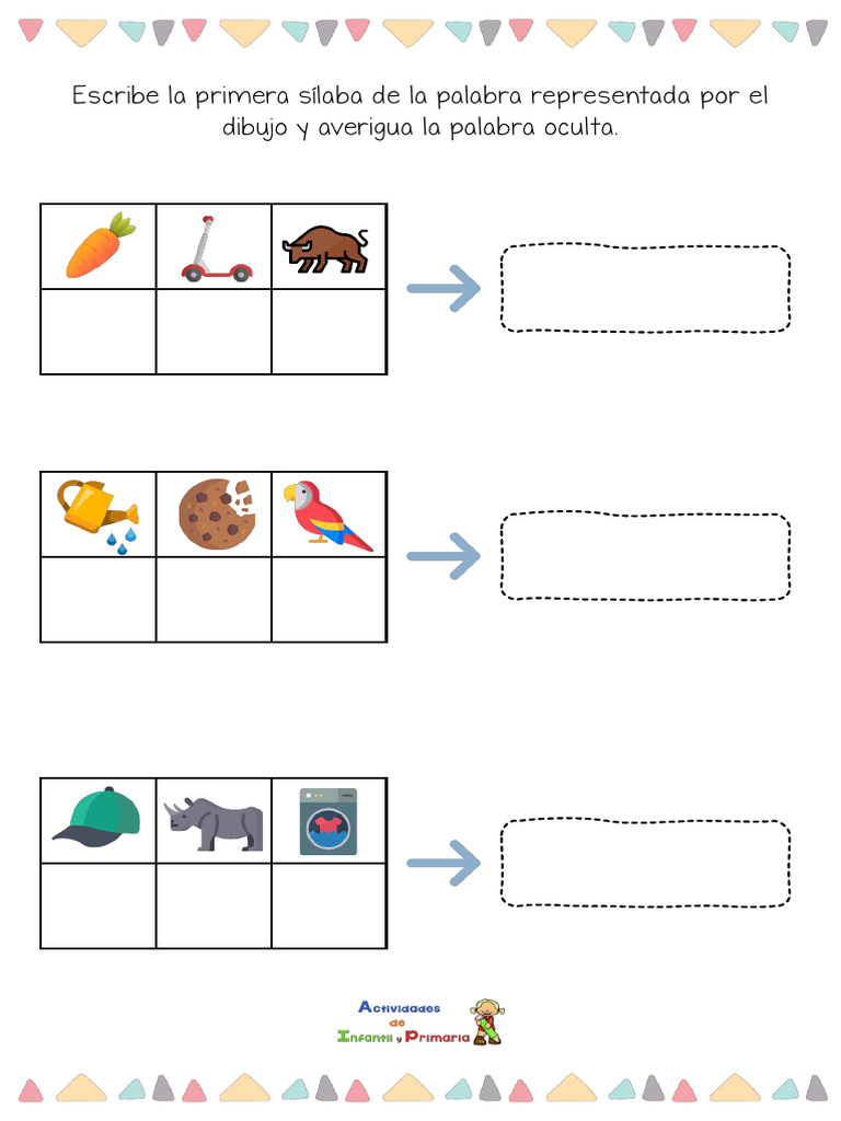 Formar Palabras Primera Silaba | PDF