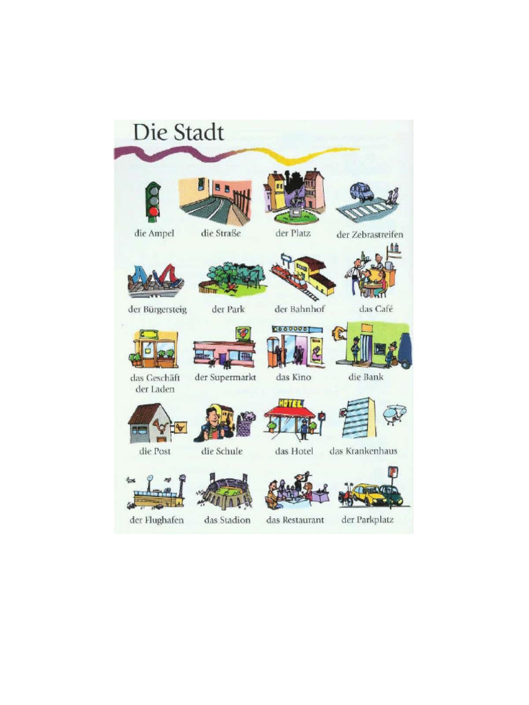 Die Stadt - Wortschatz | PDF