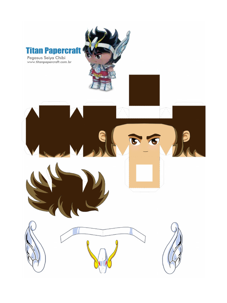 Pegasus Seiya Chibi Papercraft - by TitanPapercraft | PDF