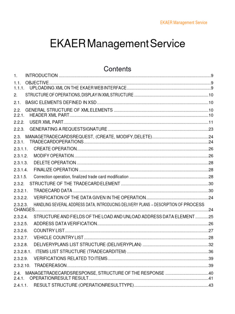 EKAERManagementService 2.1 2022-05-23 en | PDF | Xml | User (Computing)