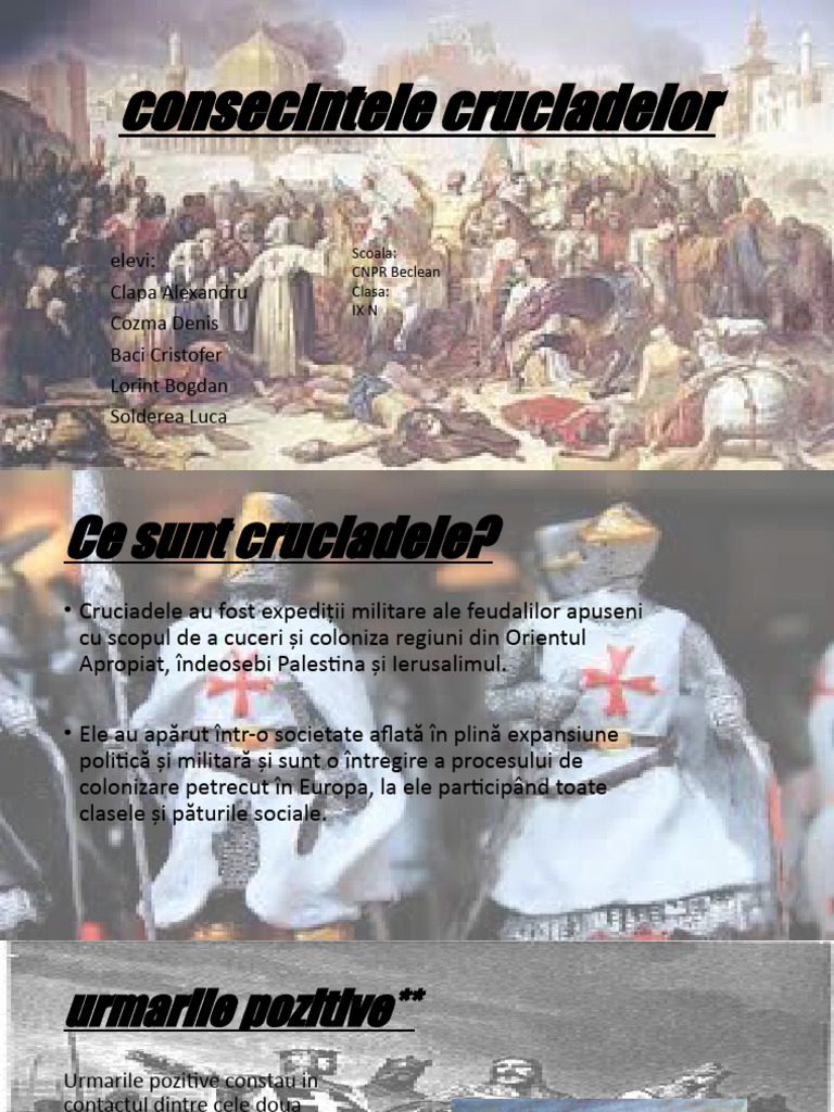 Consecintele Cruciadelor gr7. | PDF