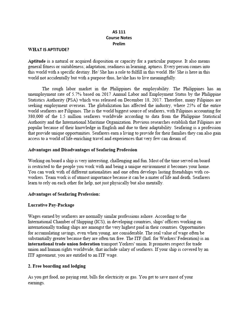 AS 111 Prelim Notes | PDF