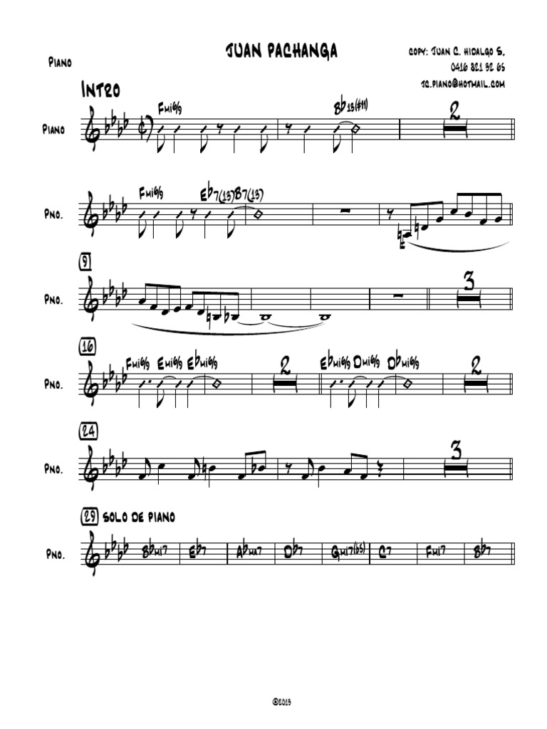 Juan Pachanga - Piano | PDF
