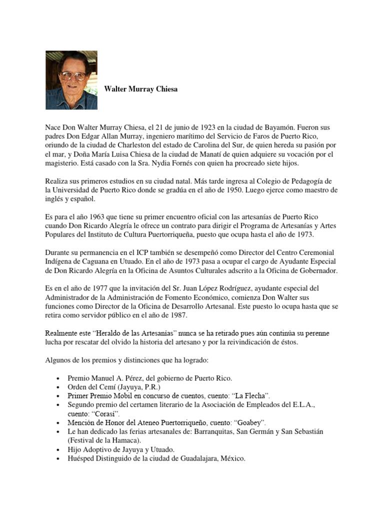 Walter Murray CHIESA | Descargar gratis PDF | Puerto Rico