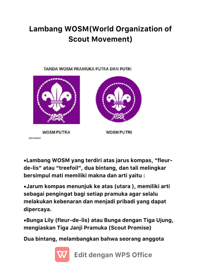 Lambang WOSM (Wo-WPS Office | PDF