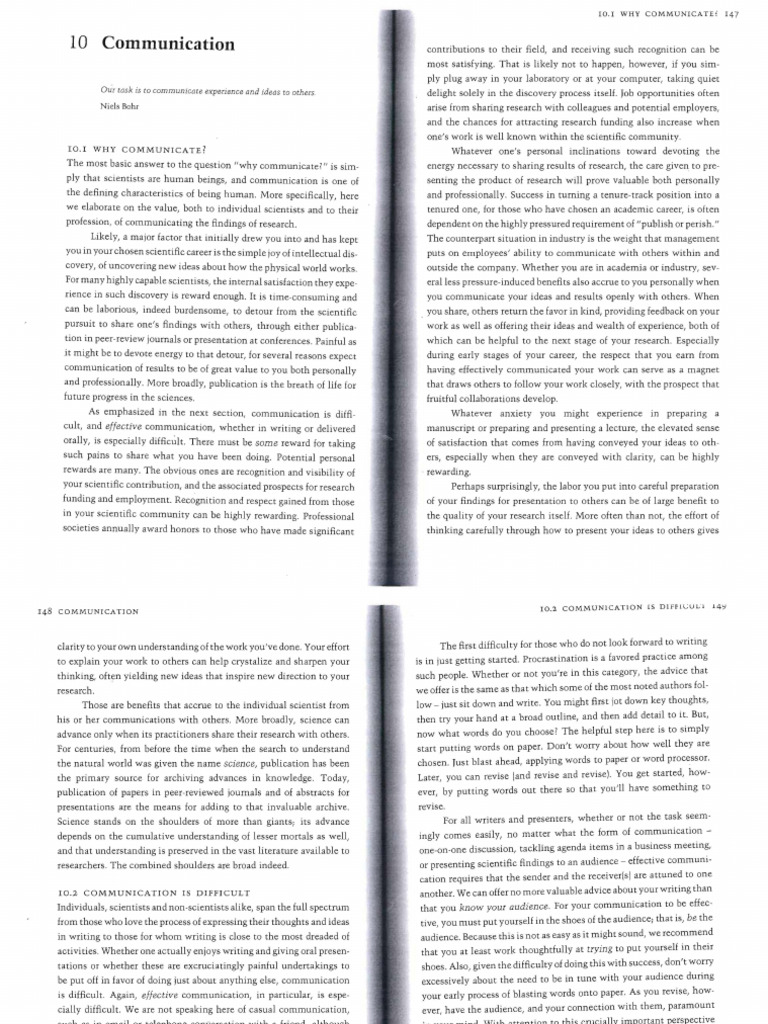 10 The Art of Being A Scientist | PDF | Public Speaking | Communication