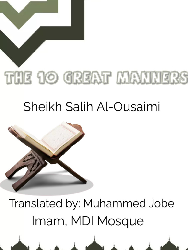Ten Great Manners | PDF