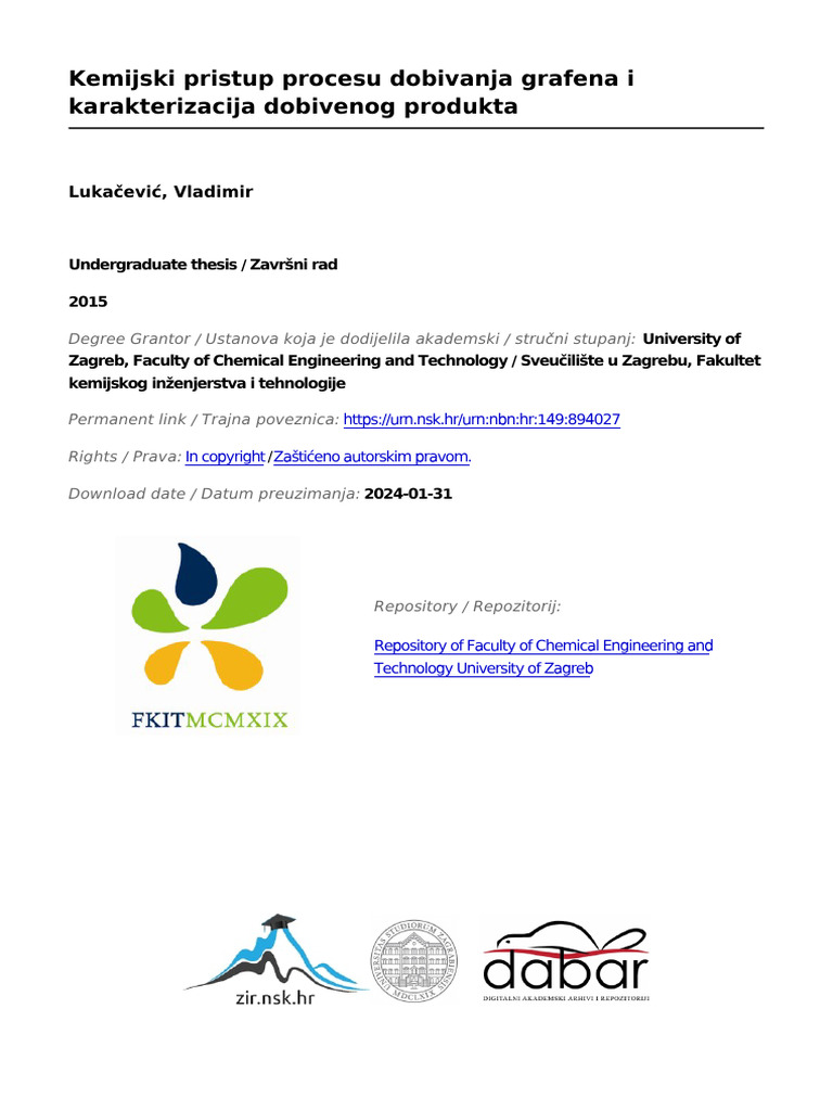 Lukacevic Vladimir Fkit 2015 Zavrs Sveuc | PDF | Science & Mathematics ...