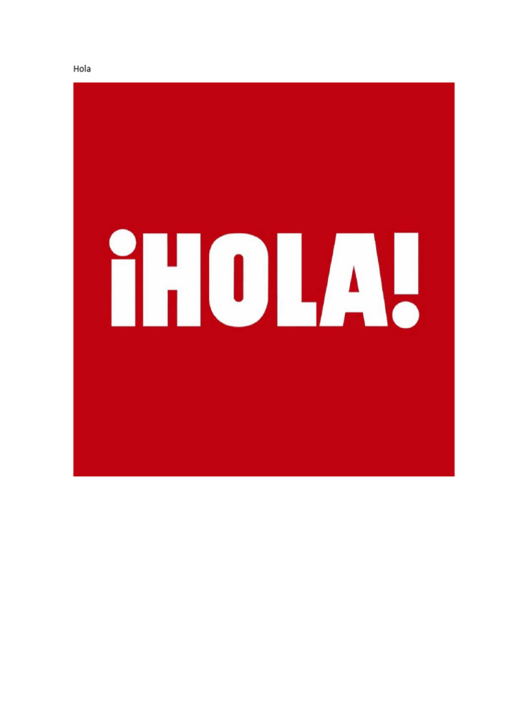 Hola | PDF