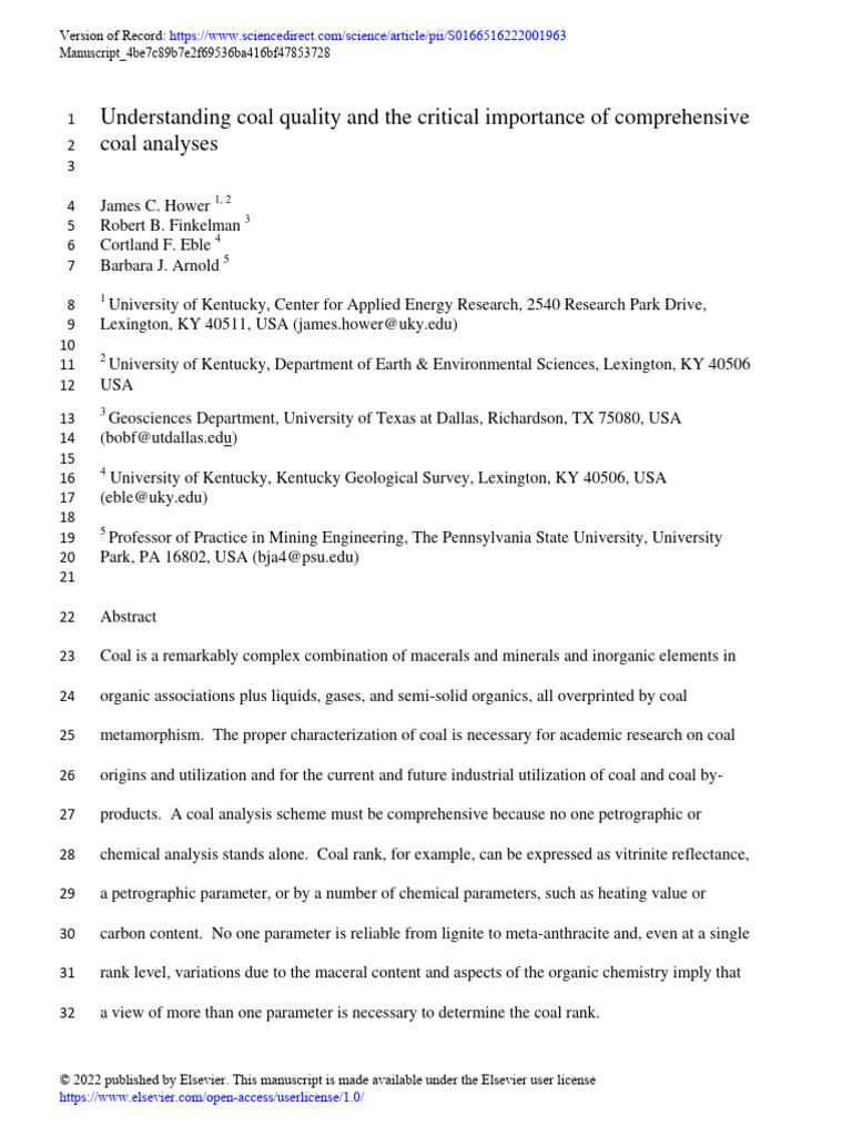 Analyzing Coal Quality and Composition | PDF | Coal | Bituminous Coal