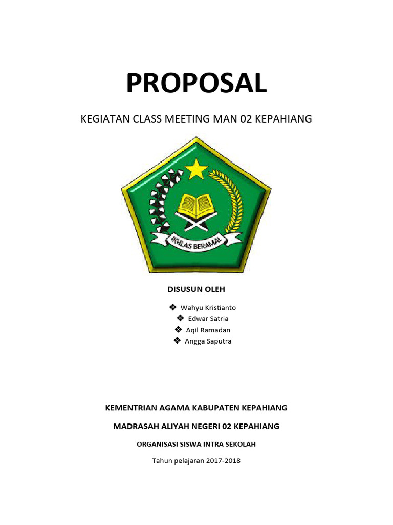 Proposal Kegiatan Class Meeting Man 02 K | PDF