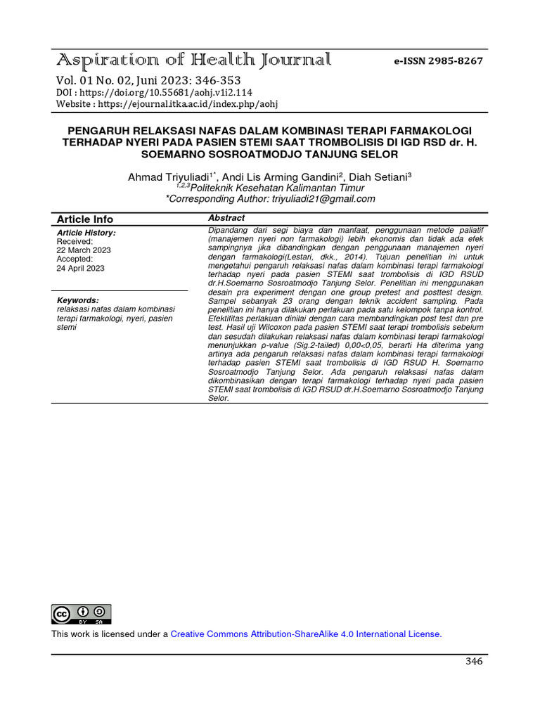 Aspiration of Health Journal: Vol. 01 No. 02, Juni 2023: 346-353 | PDF
