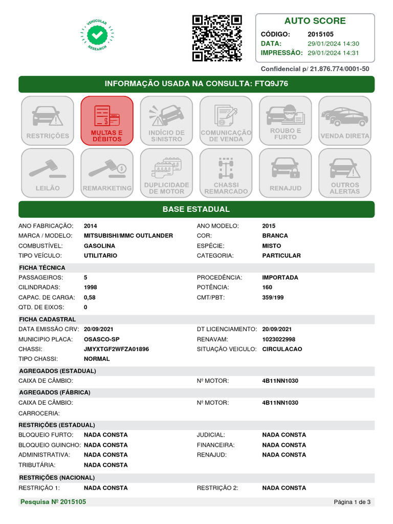 FTQ9J76 AutoSCORE 2015105 | PDF | Veículos terrestres | Veículo motorizado